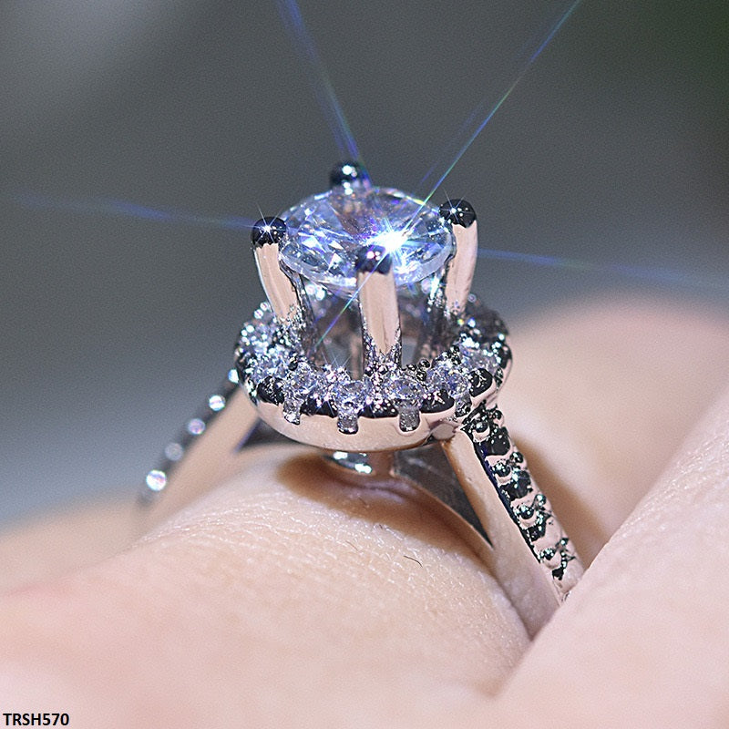 TRSH570 GWH Imp Round Stone Ring – IM Wholesale